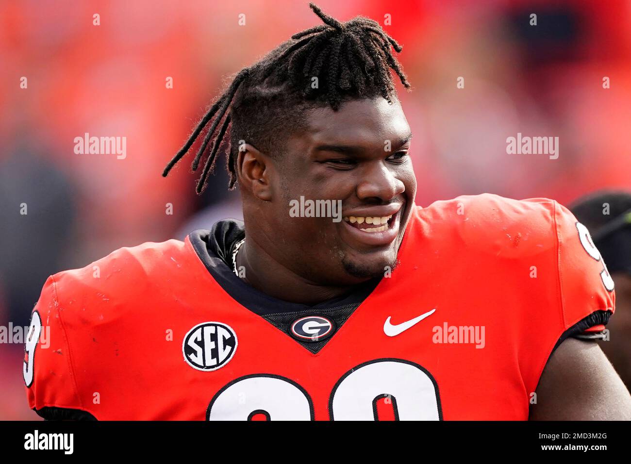 Georgia defensive lineman Jordan Davis (99) is shown after defeating ...