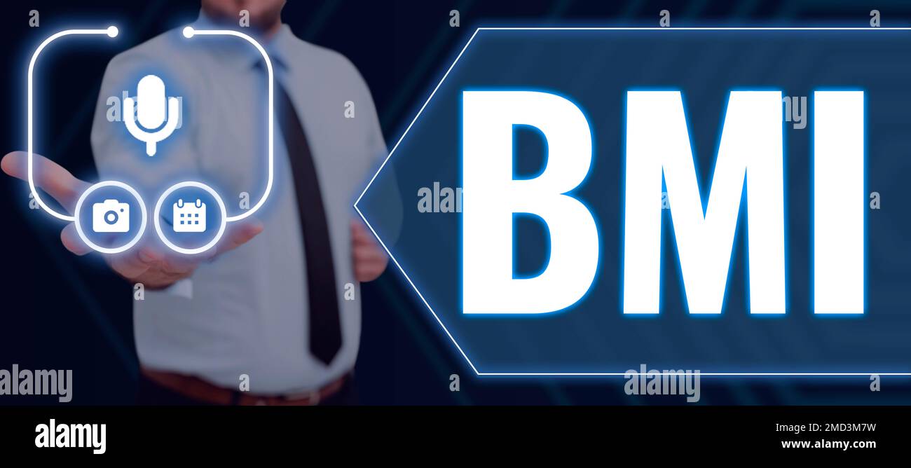 Text showing inspiration Bmi. Business concept Method of estimating ...