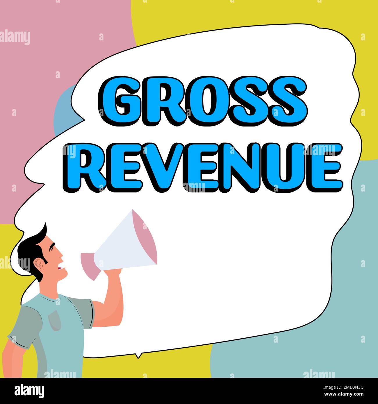 Text showing inspiration Gross Revenue. Concept meaning total value of ...