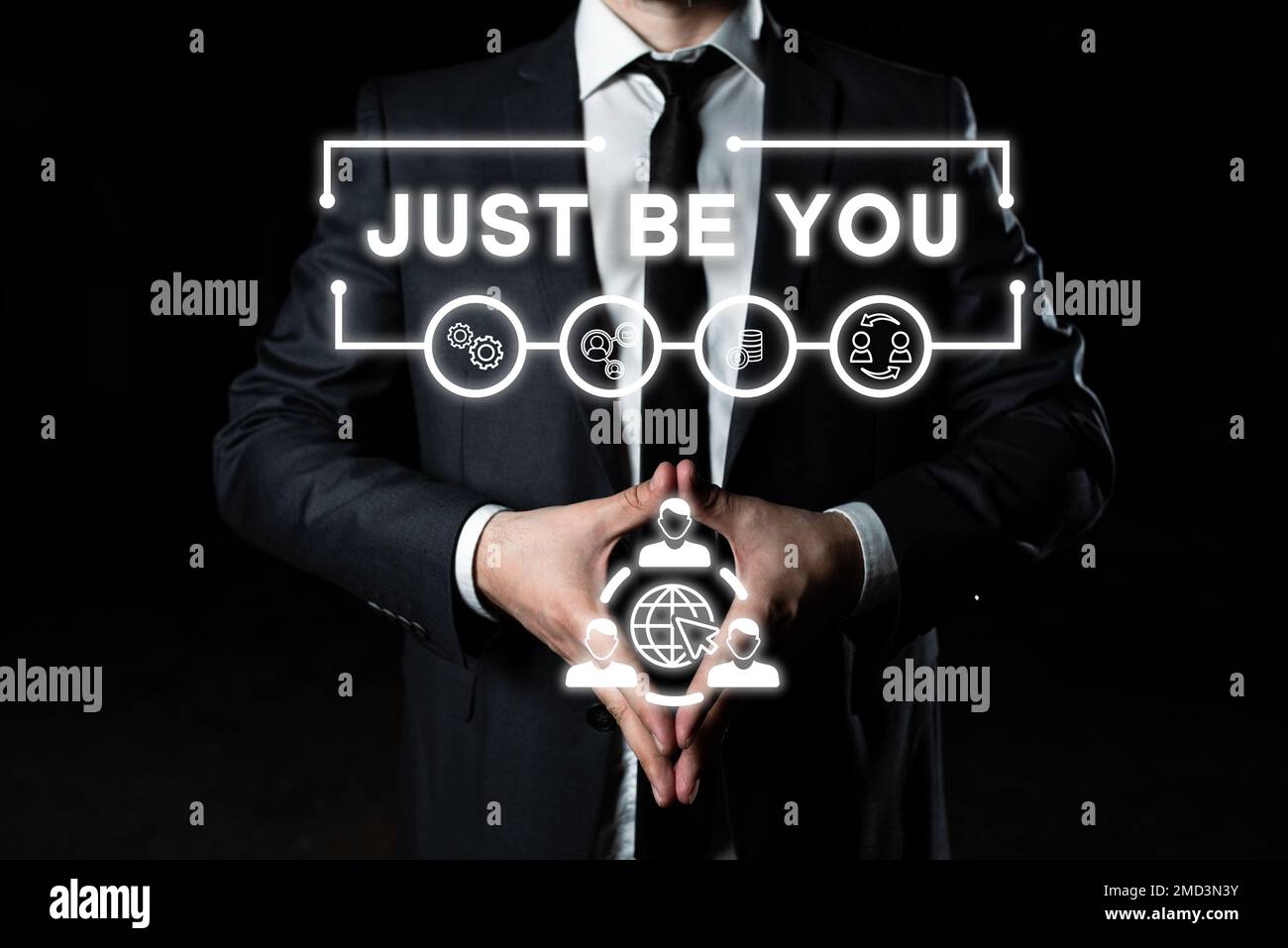 Conceptual display Just Be You. Business showcase Keep being authentic ...