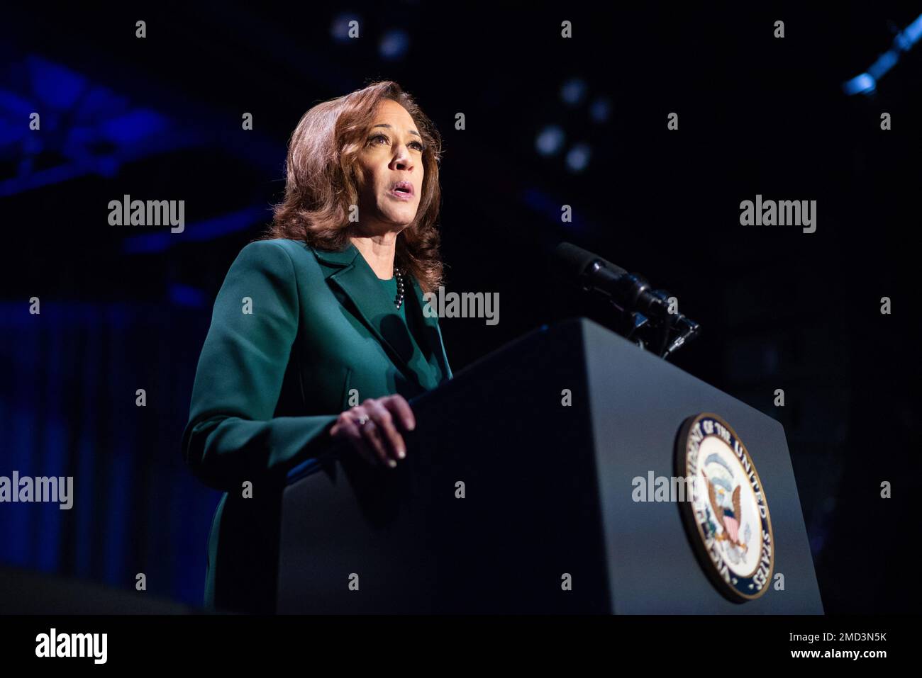 U.S. Vice President Kamala Harris delivers remarks to commemorate the ...