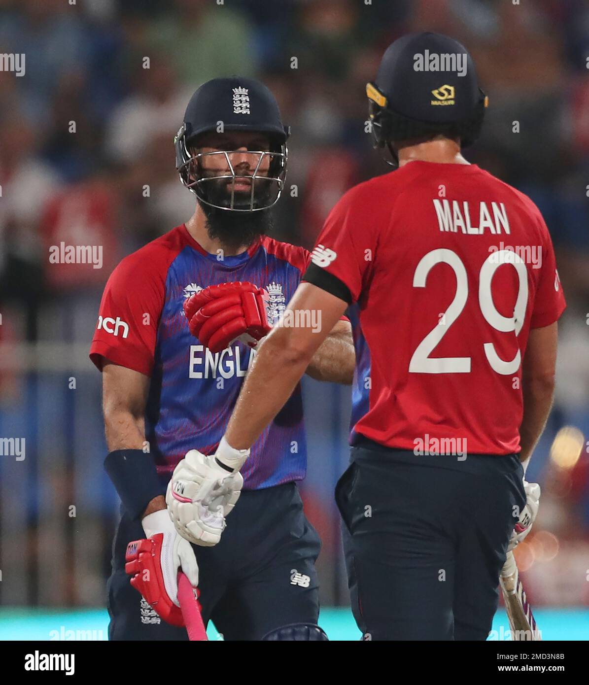 England's Moeen Ali celebrates after hitting a boundary during the ...