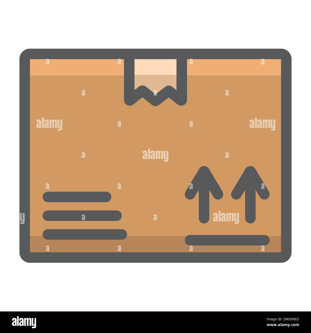 Carton box filled outline icon, logistic and delivery, cardboard box ...