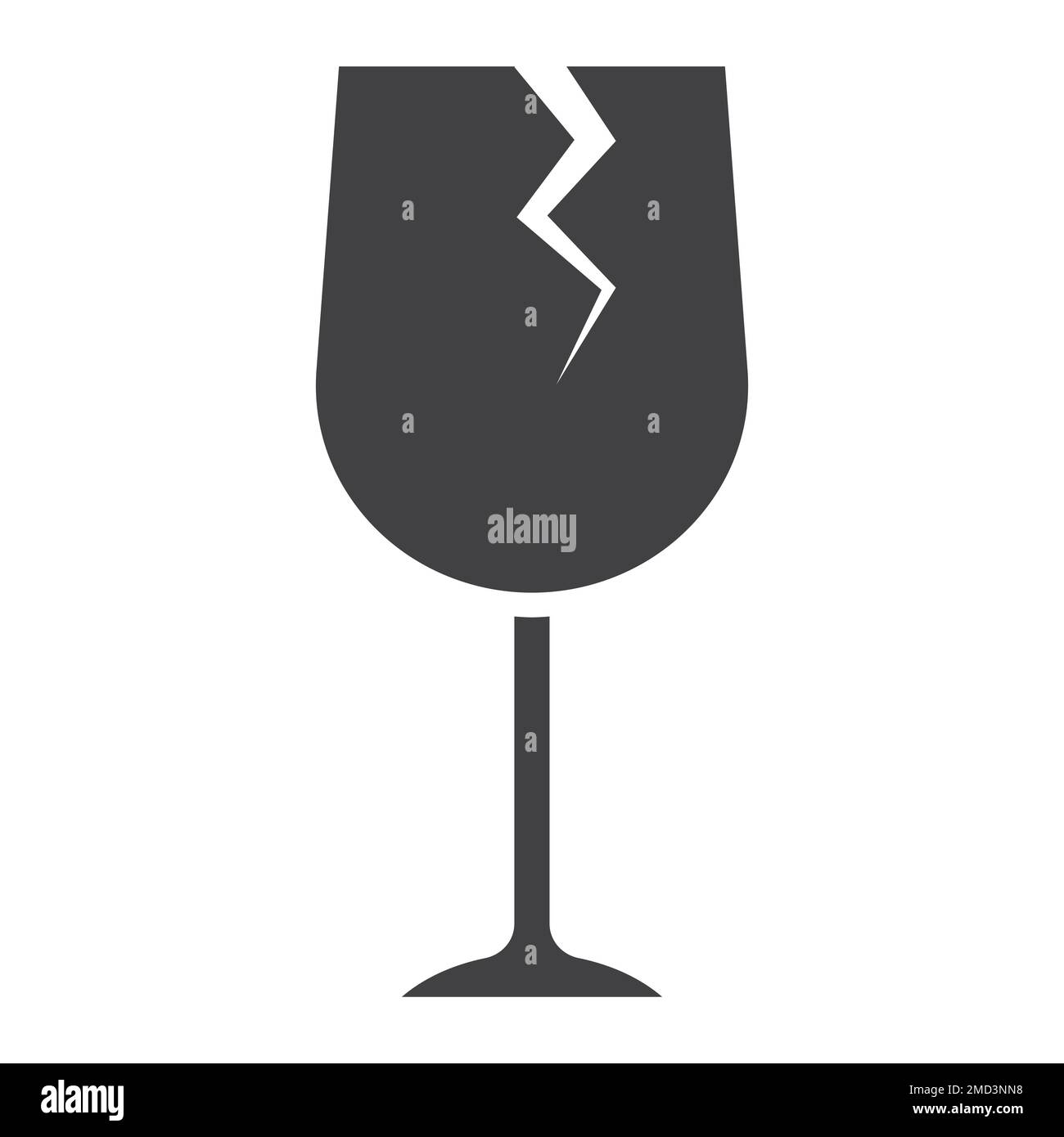 Fragile symbol glyph icon, logistic and delivery, care sign vector graphics, a solid pattern on ...