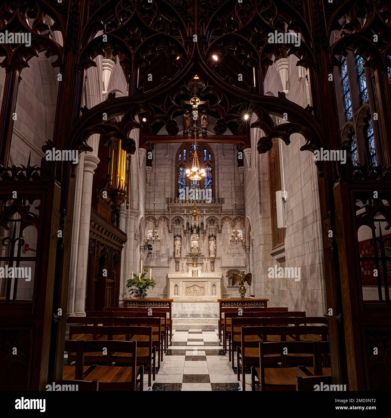Chapel of All Saints, Trinity Church, Manhattan, New York, USA Stock ...