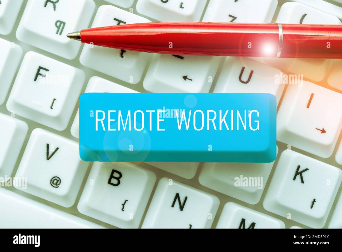 Conceptual caption Remote Working, Business approach situation in which ...