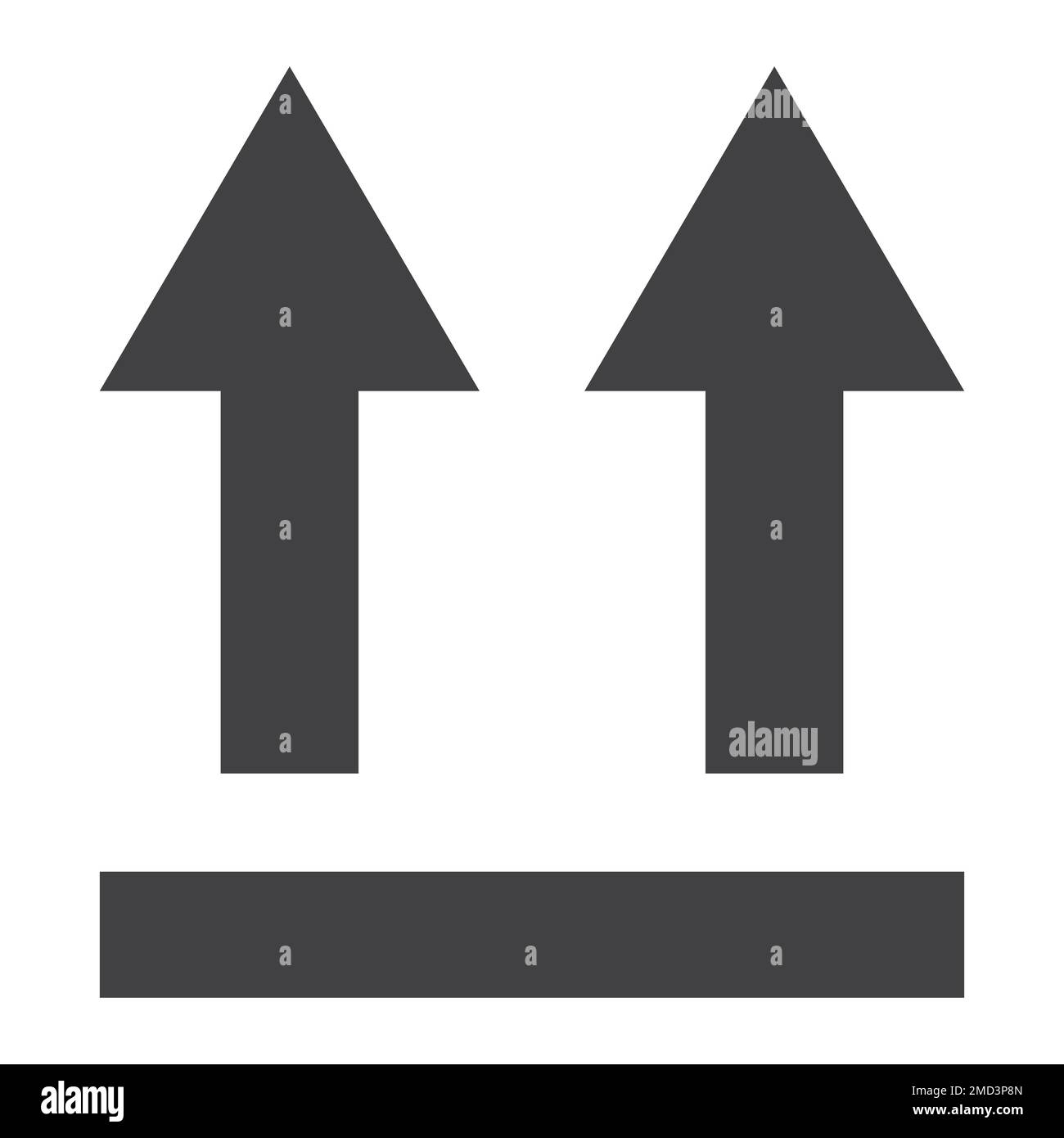 This Side Up symbol glyph icon, logistic and delivery, arrows sign ...