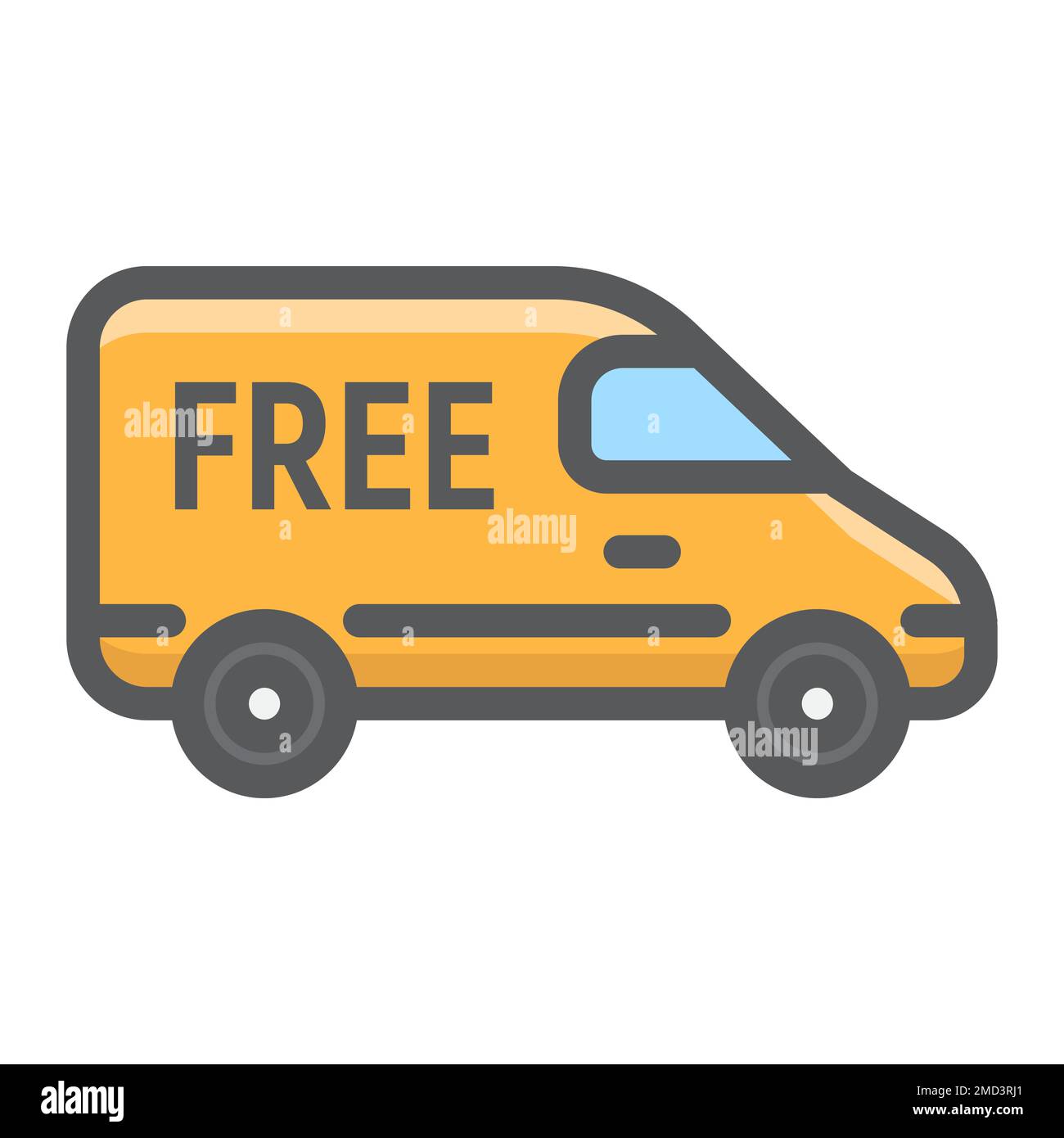 Delivery Van filled outline icon, logistic and delivery, vehicle sign ...