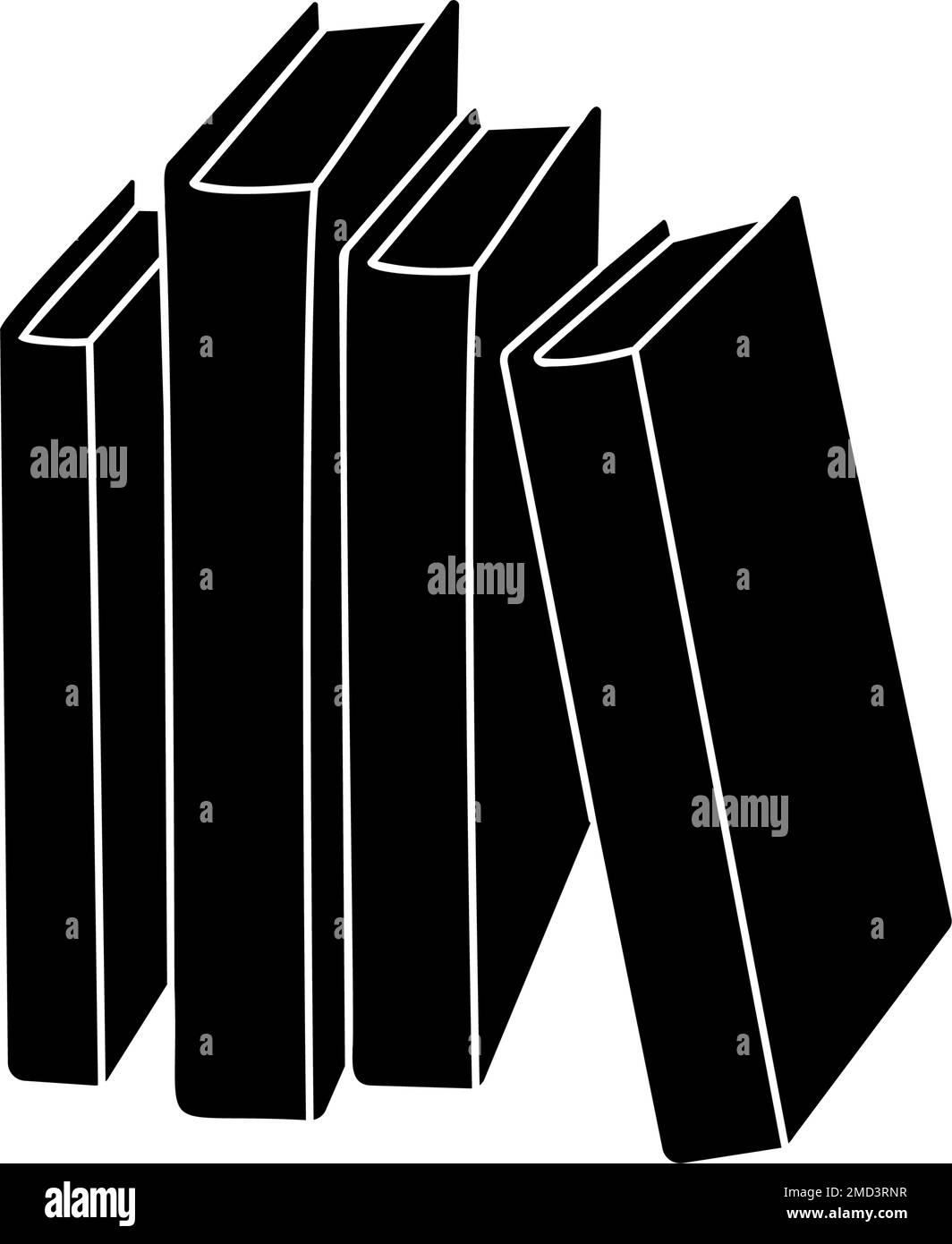 Pile of books silhouette. Education symbol. Book silhouette. Library ...