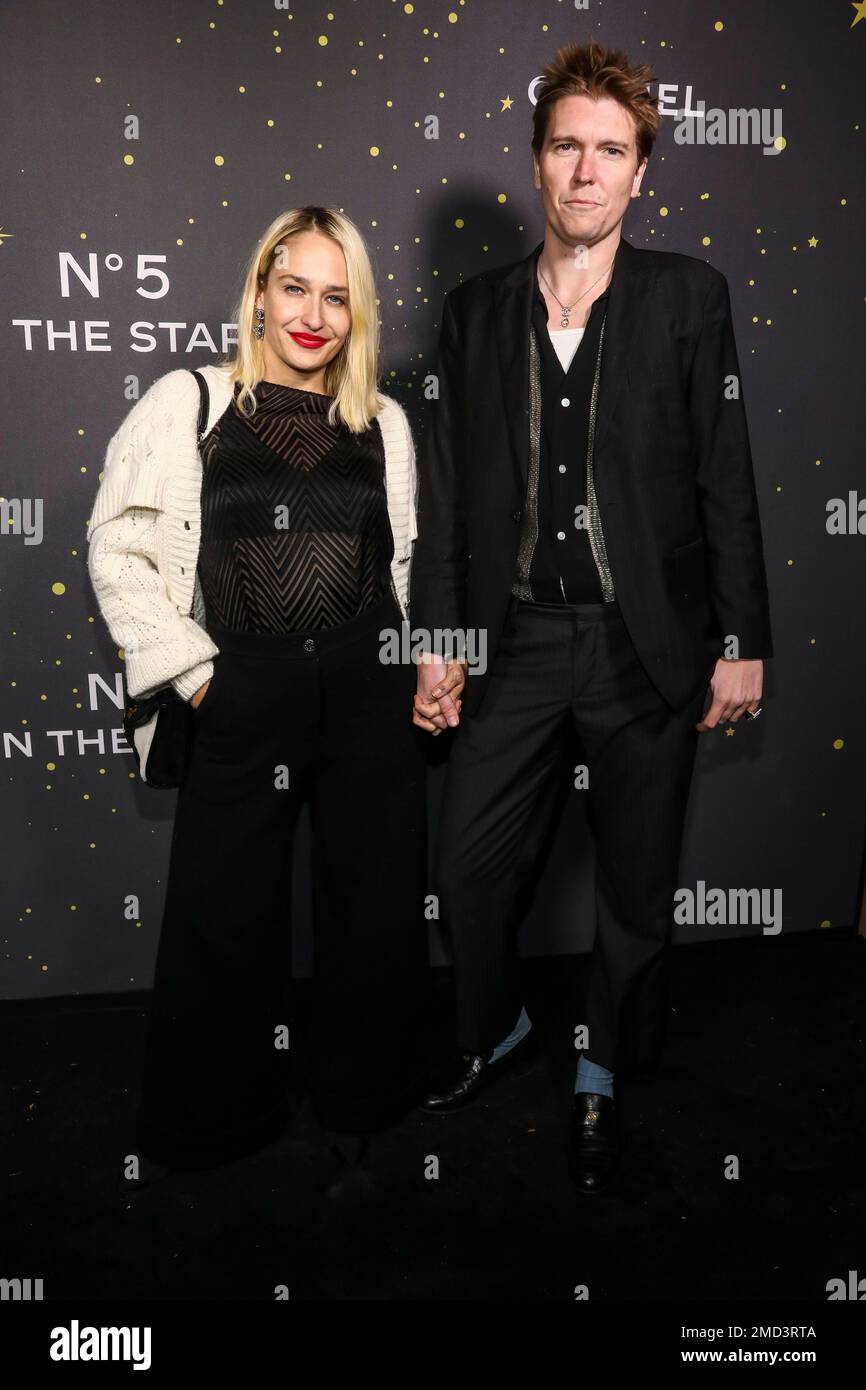 Actor Jemima Kirke, left, and singer Alex Cameron, right, attend the debut celebration for ...