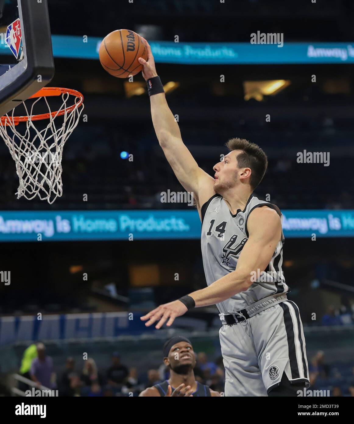 San Antonio Spurs forward Drew Eubanks dunks during the first half of ...
