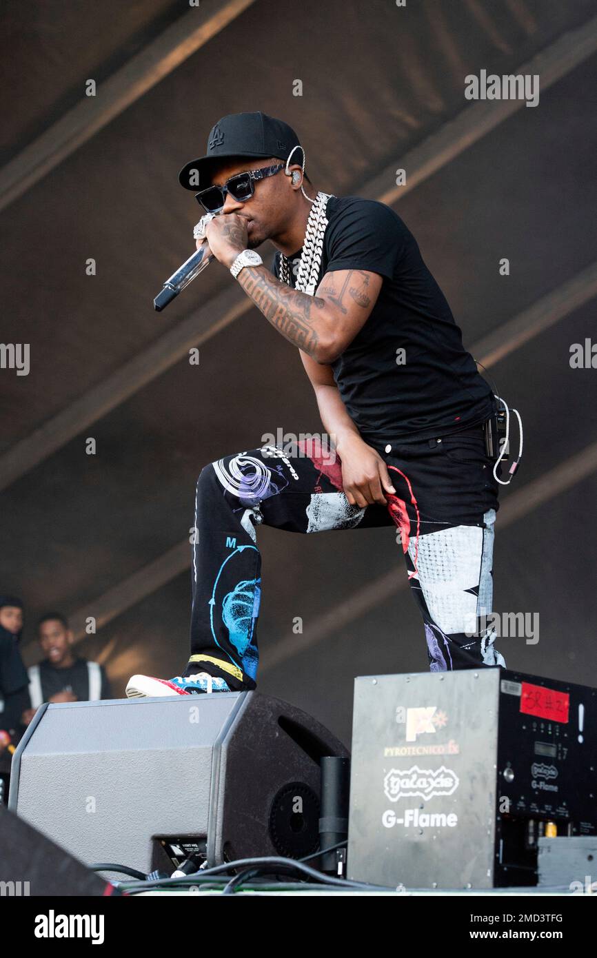 Roddy Ricch performs at day one of the Astroworld Music Festival at NRG ...