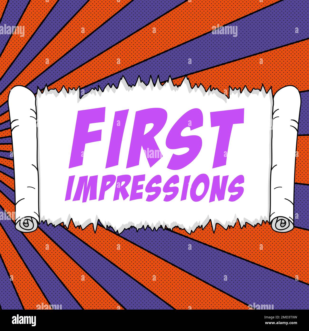 Sign displaying First Impressions. Concept meaning What a person thinks ...