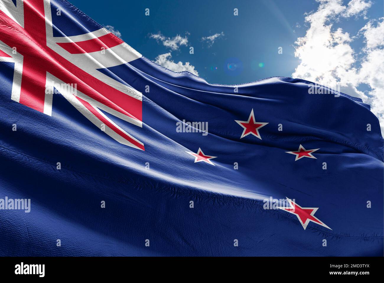 Flag of New Zealand was adopted in 1834 Stock Photo - Alamy