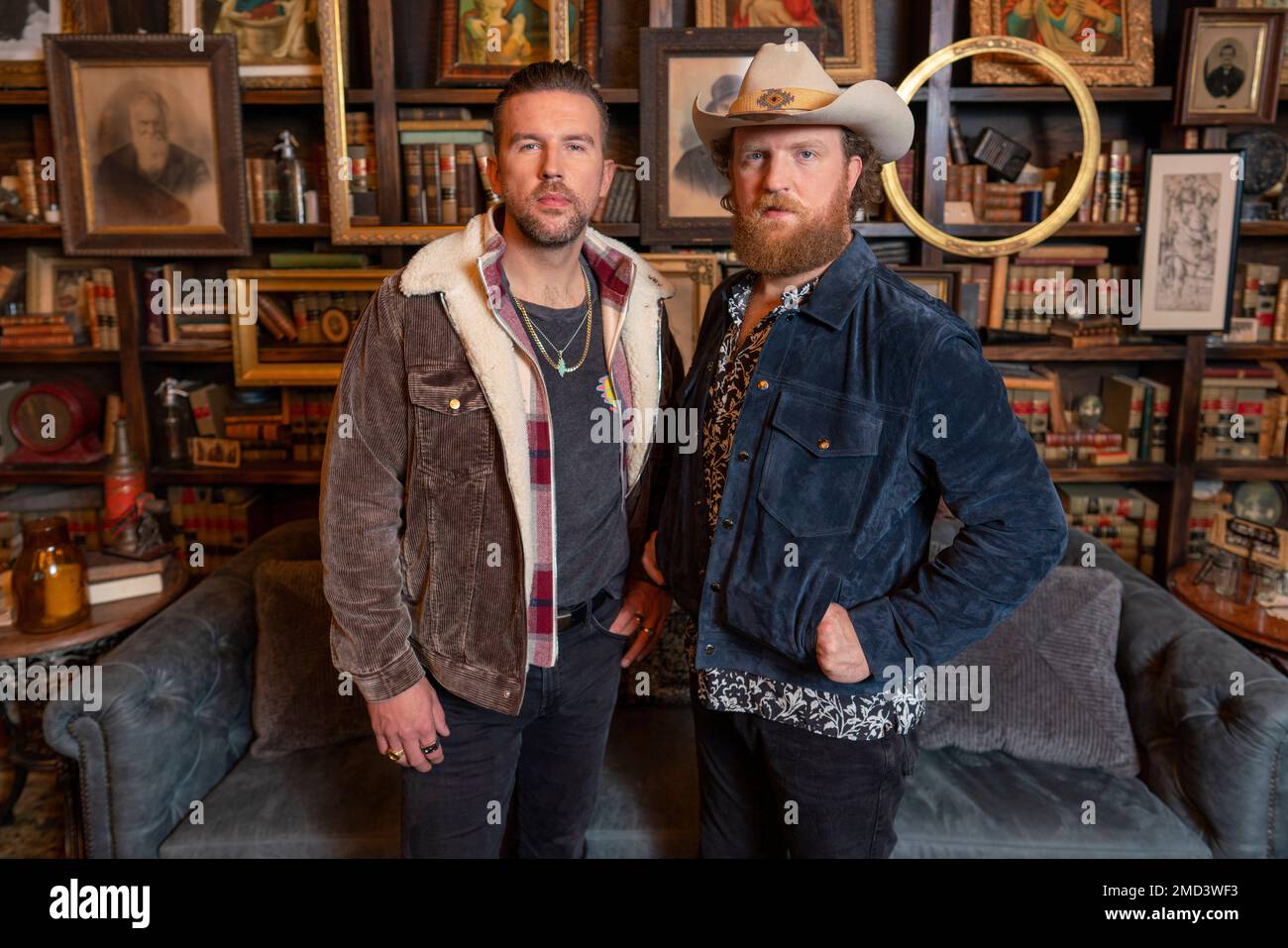 T.J. Osborne, left, and John Osborne, of Brothers Osbourne, pose for a ...