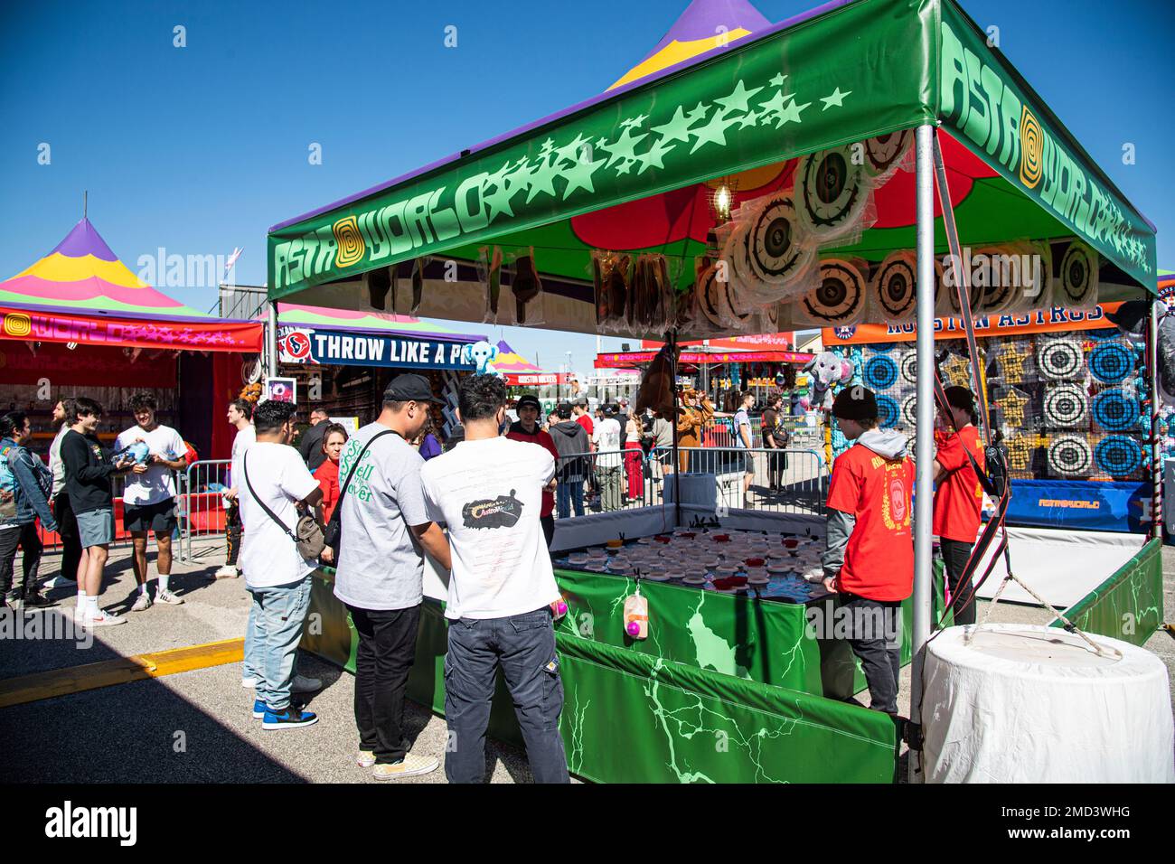Festival goers are seen on day one of the Astroworld Music Festival at ...