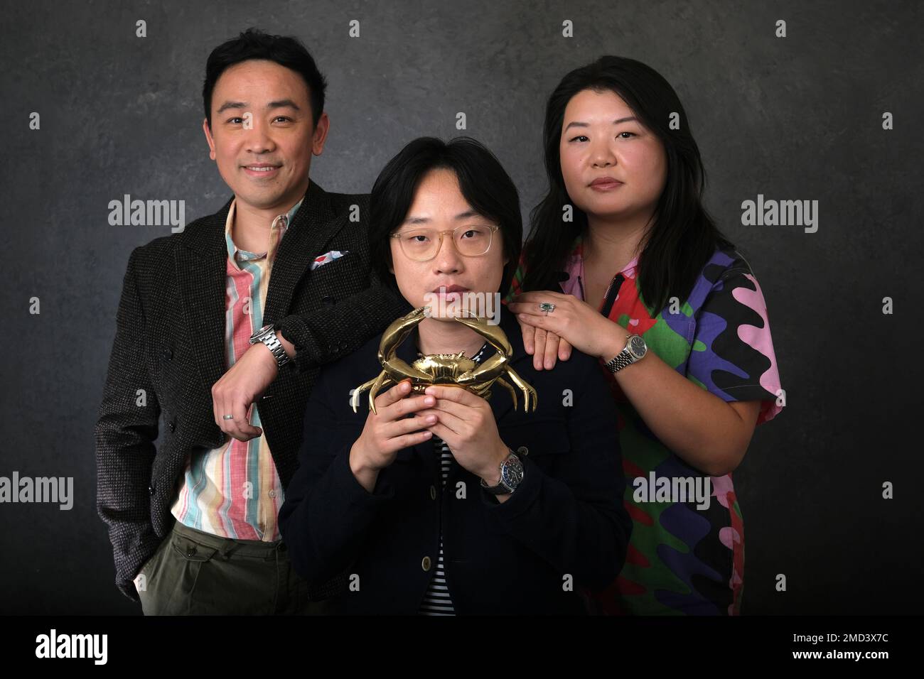 Ken Cheng, from left, Jimmy O. Yang and Jessica Gao, co-founders of the ...