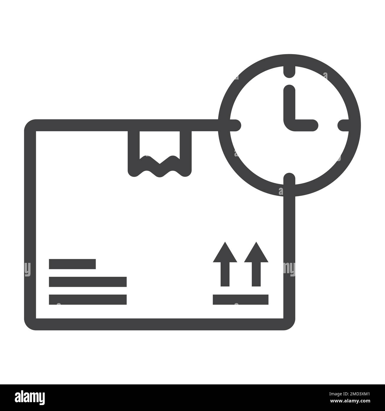 Delivery Time line icon, logistic and delivery, clock sign vector ...