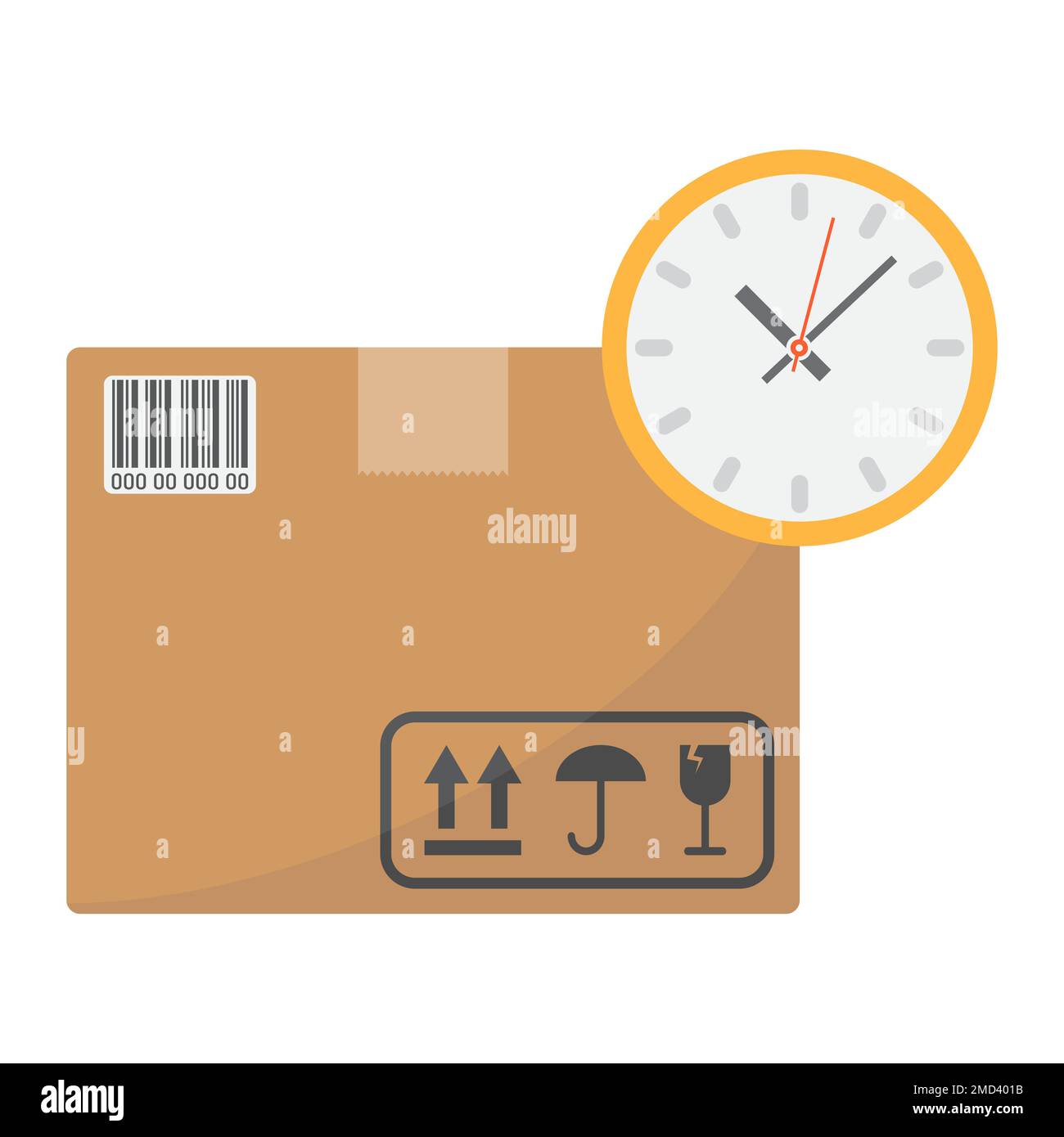 Delivery Time flat icon, logistic and delivery, clock sign vector ...