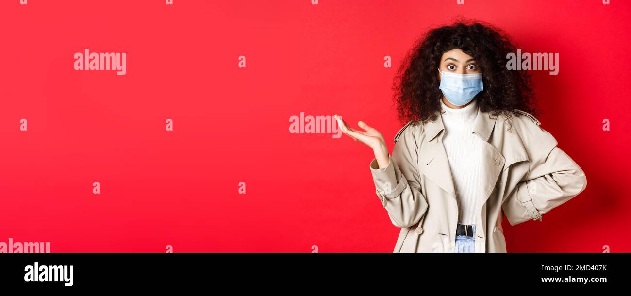 Covid-19, social distancing and quarantine concept. Shocked and ...