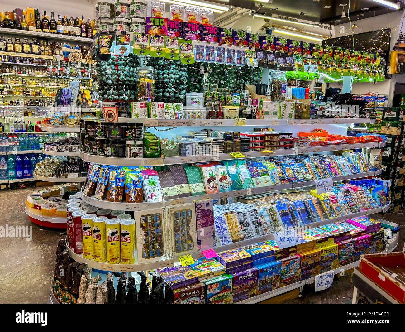 Prague, Czech Republic, Shopping inside view, Local Supermarket ...