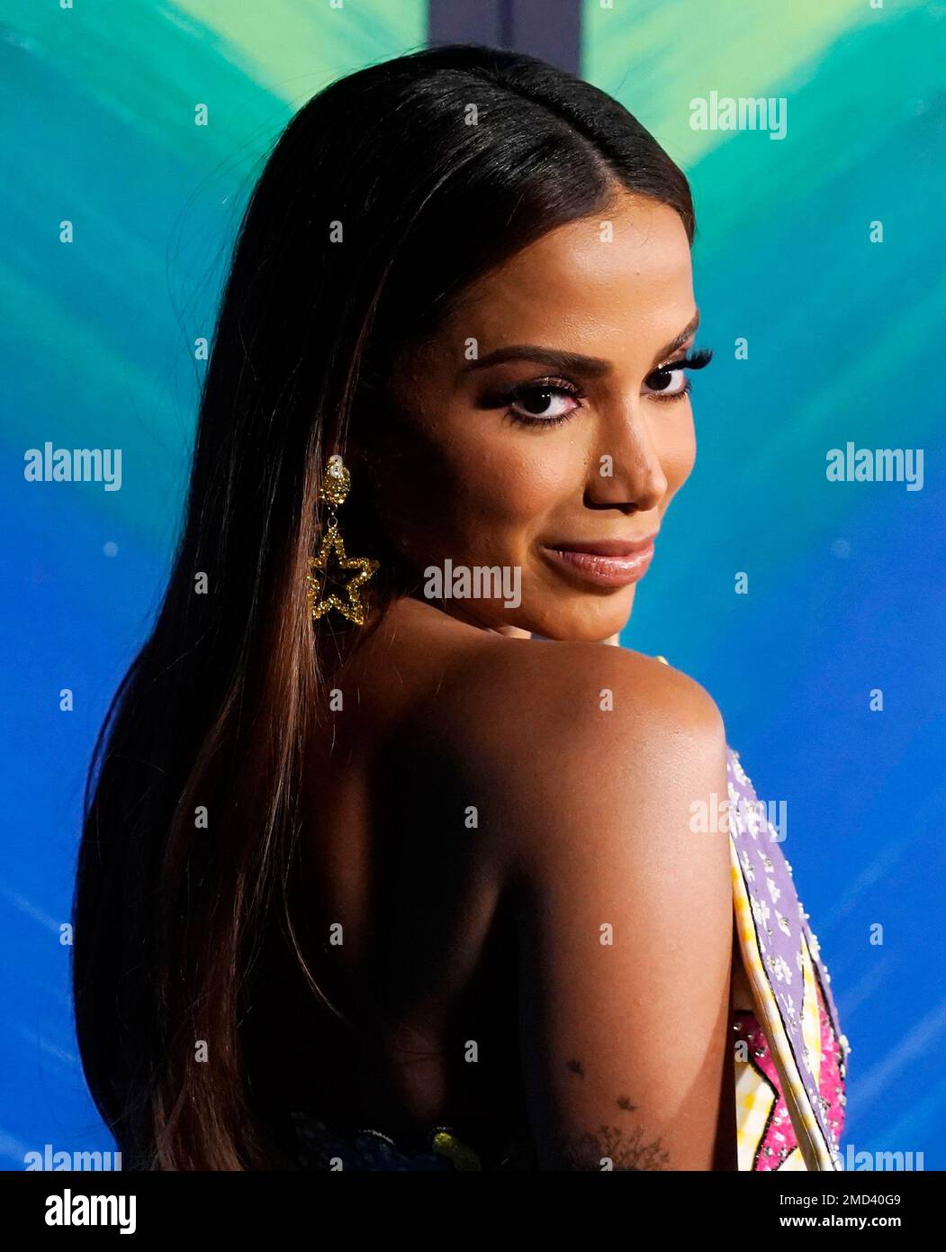 Brazilian singer Anitta poses at the amfAR Gala, Thursday, Nov. 4, 2021 ...