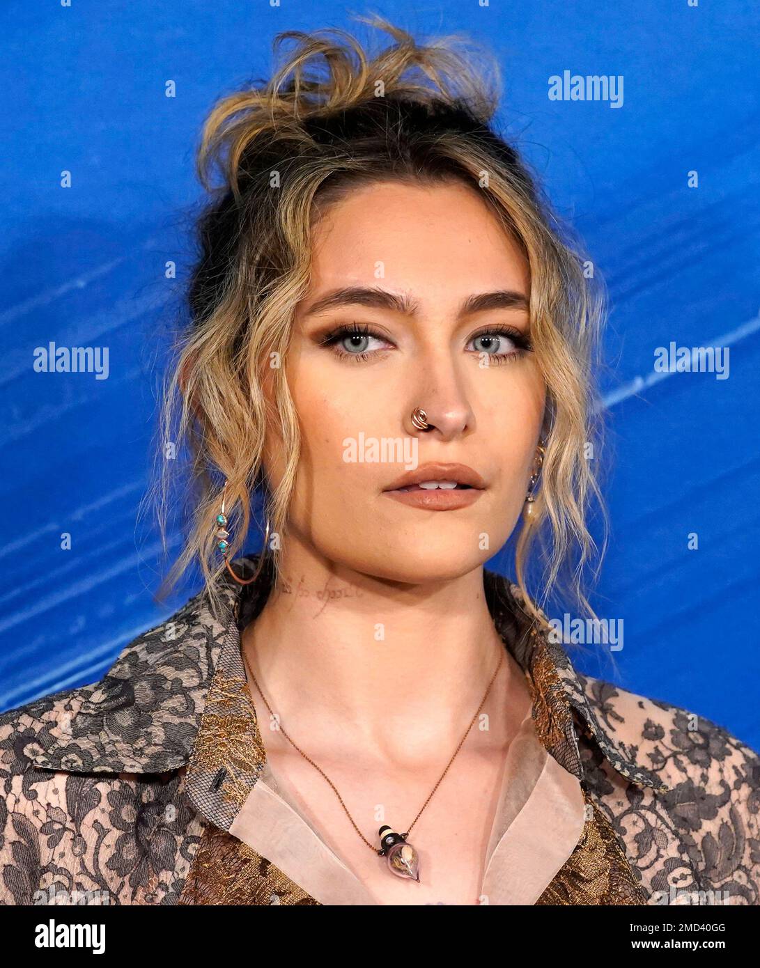Singer Paris Jackson poses at the amfAR Gala, Thursday, Nov. 4, 2021 ...