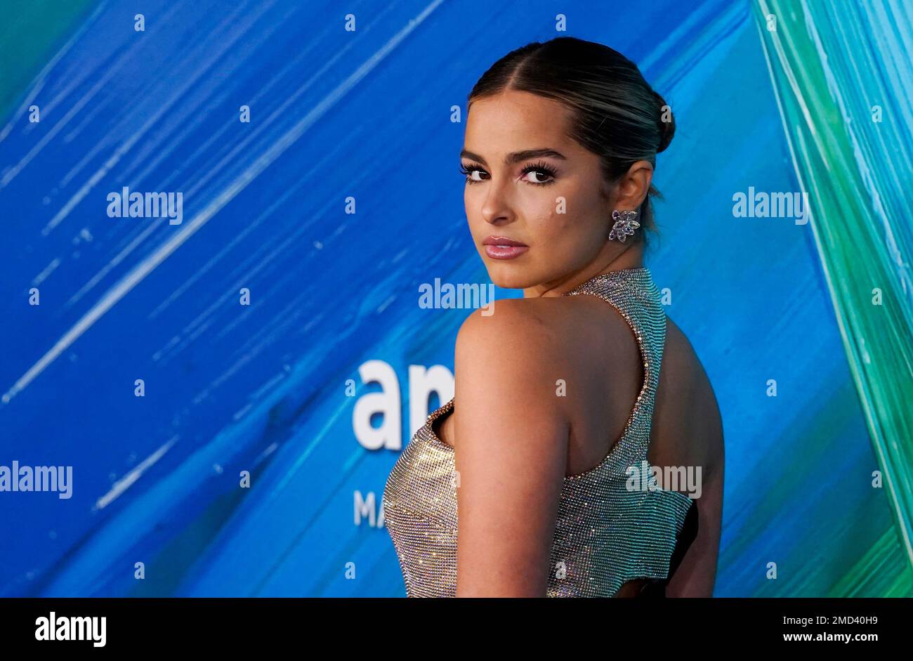 Addison Rae poses at the amfAR Gala, Thursday, Nov. 4, 2021, at the ...