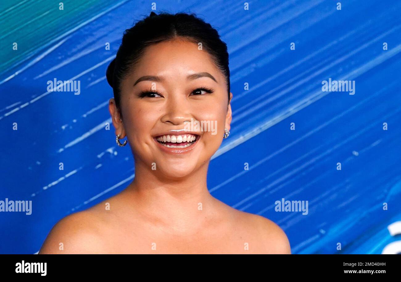 Actress Lana Condor poses at the amfAR Gala, Thursday, Nov. 4, 2021, at ...