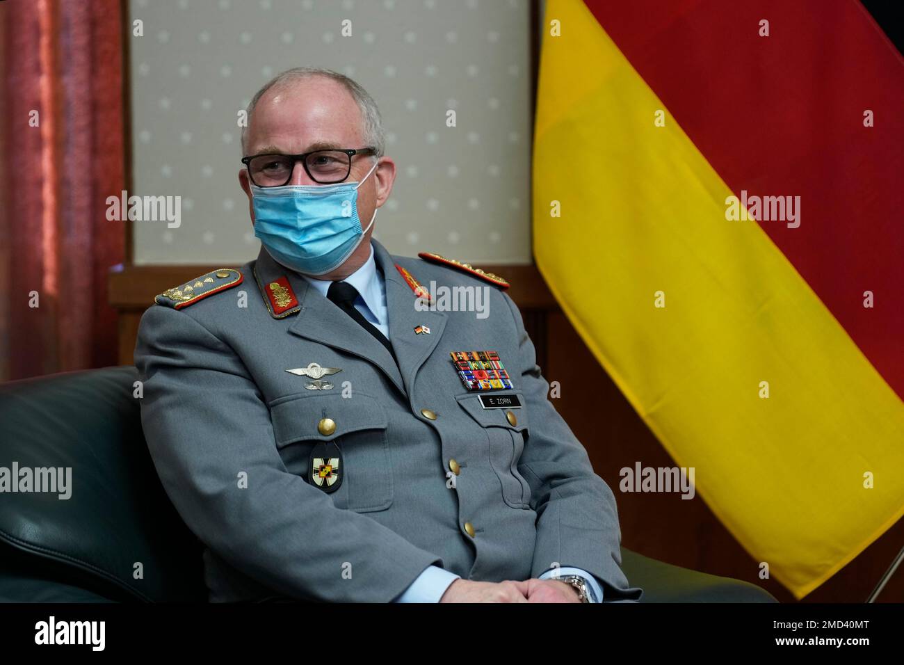 Gen. Eberhard Zorn, Chief of Defense of the German Armed Forces, talks ...