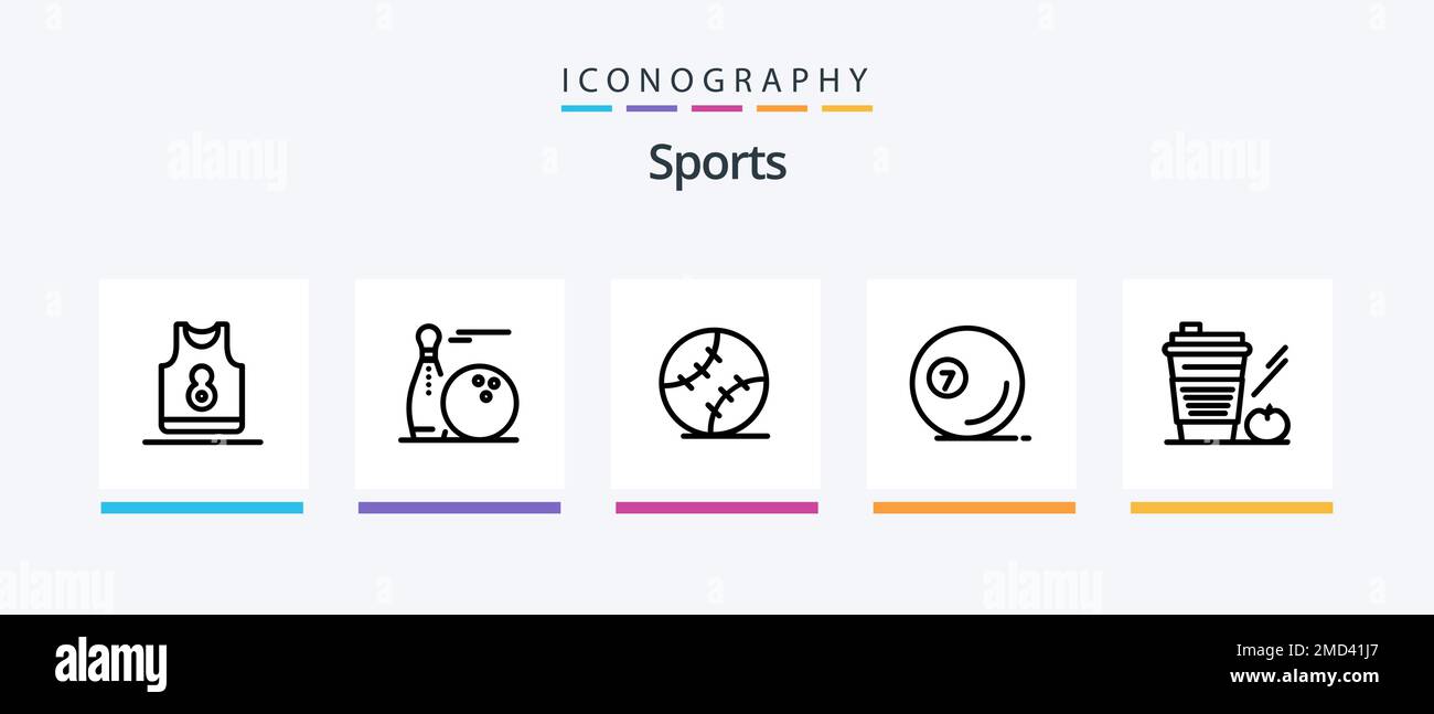 Sports Line 5 Icon Pack Including safety. sport. wrist. point. arrow ...