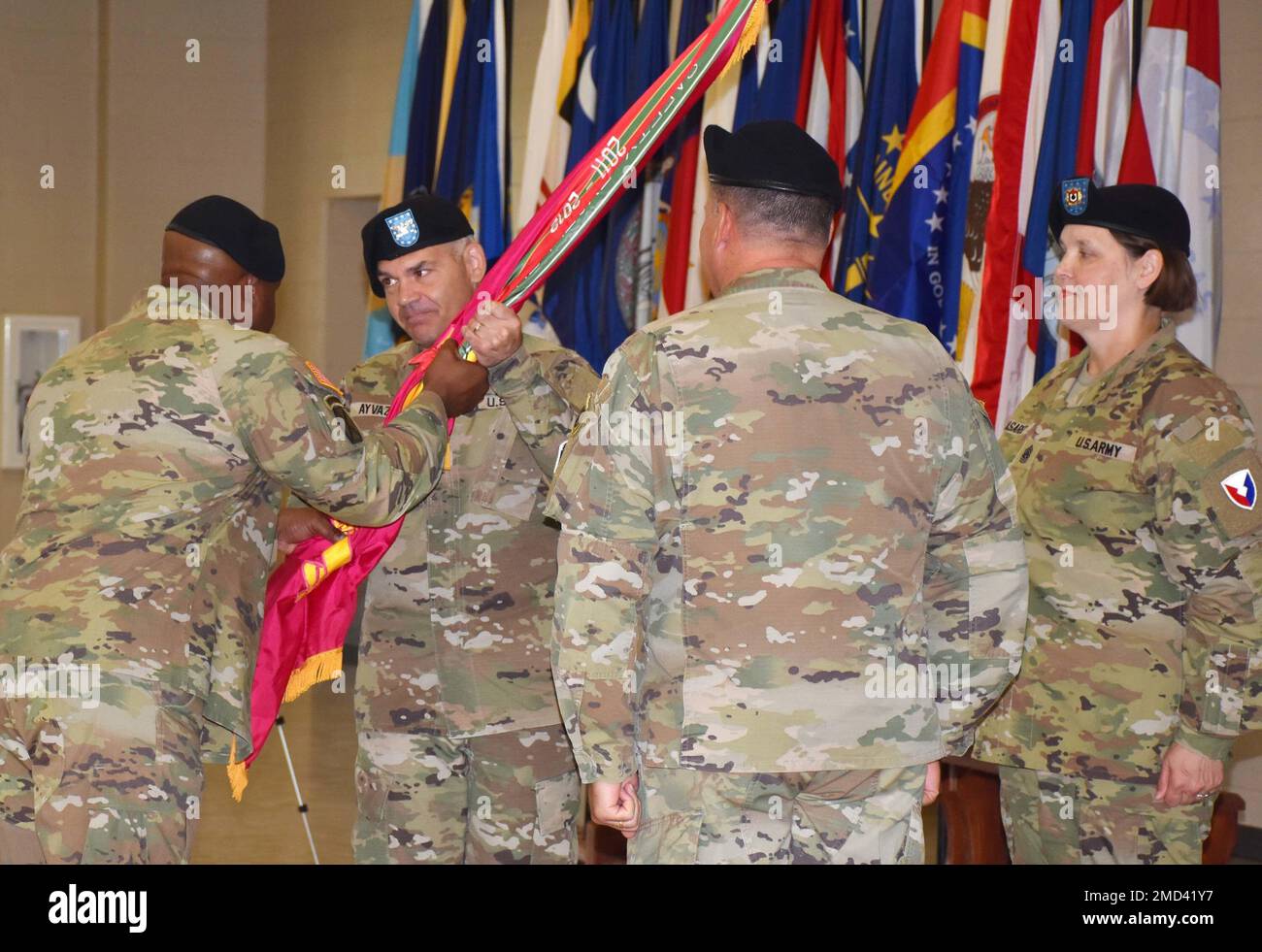 Col. Brett A. Ayvazian (2nd from left), incoming commander of the Blue ...