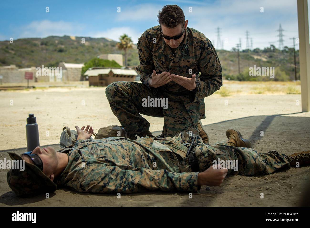 U.S. Navy Hospital Corpsman 1st Class Dale Kendall, a field medical ...