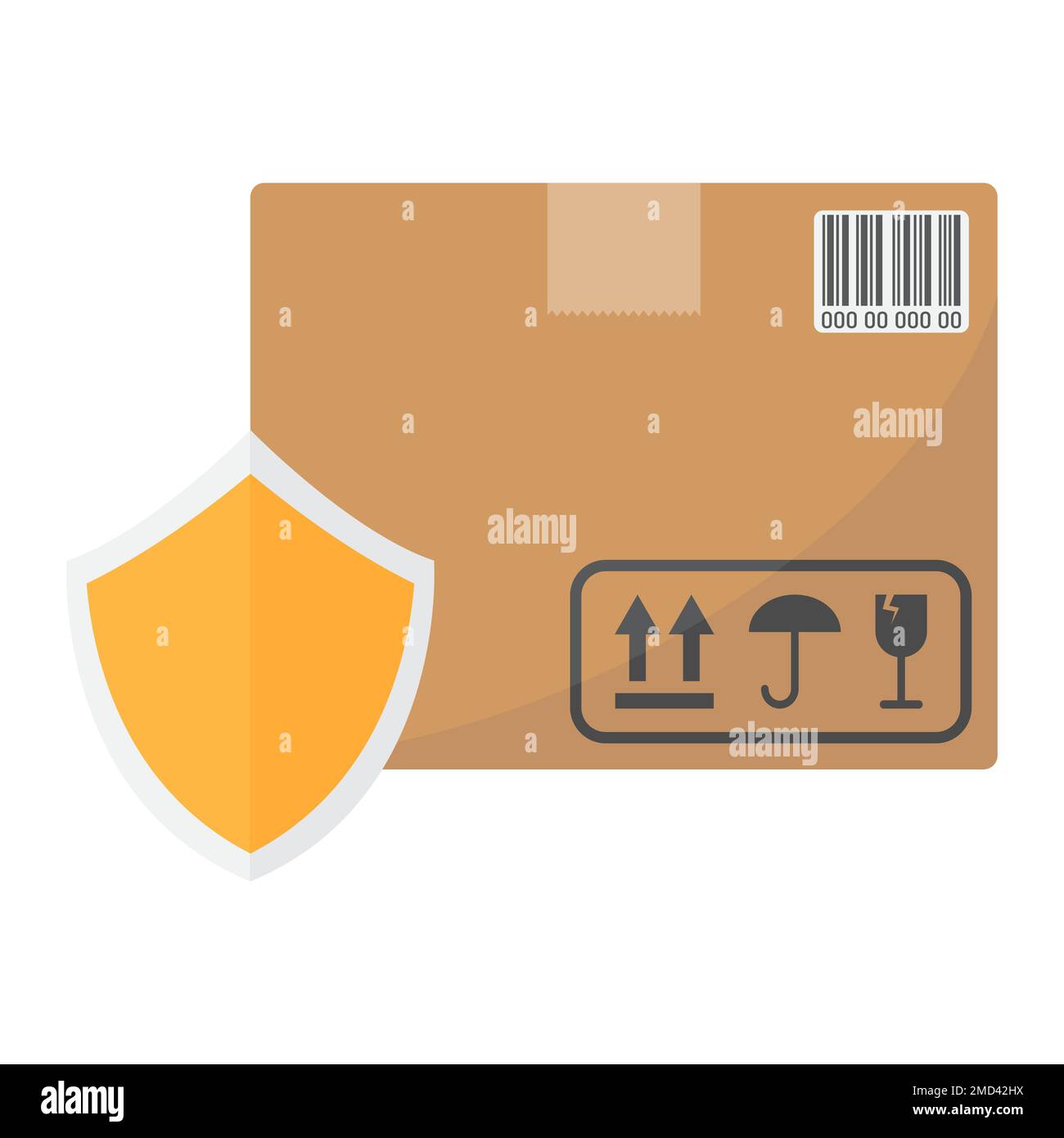 Cardboard Box Protection flat icon, logistic and delivery , carton box ...