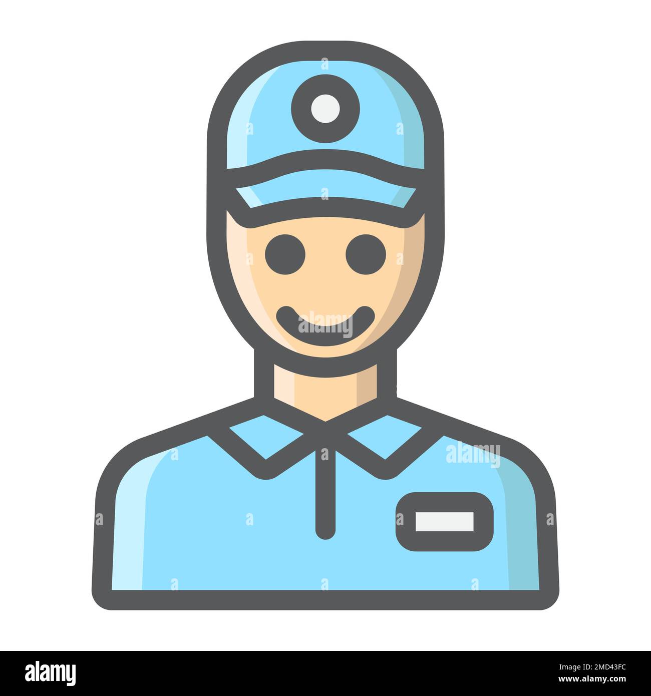 Delivery man filled outline icon, logistic and delivery, courier sign ...