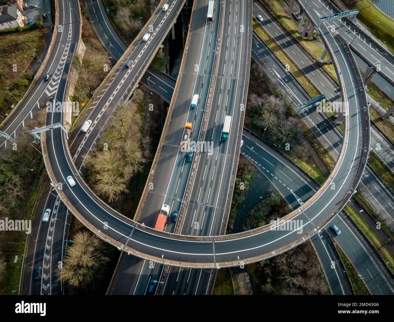 Spaghetti Junction Interchange Birmingham Aerial View Stock Photo - Alamy