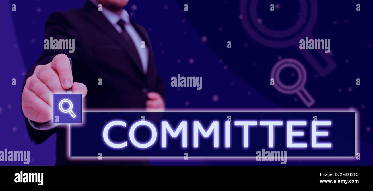 Writing displaying text Committee. Word Written on Group of people ...