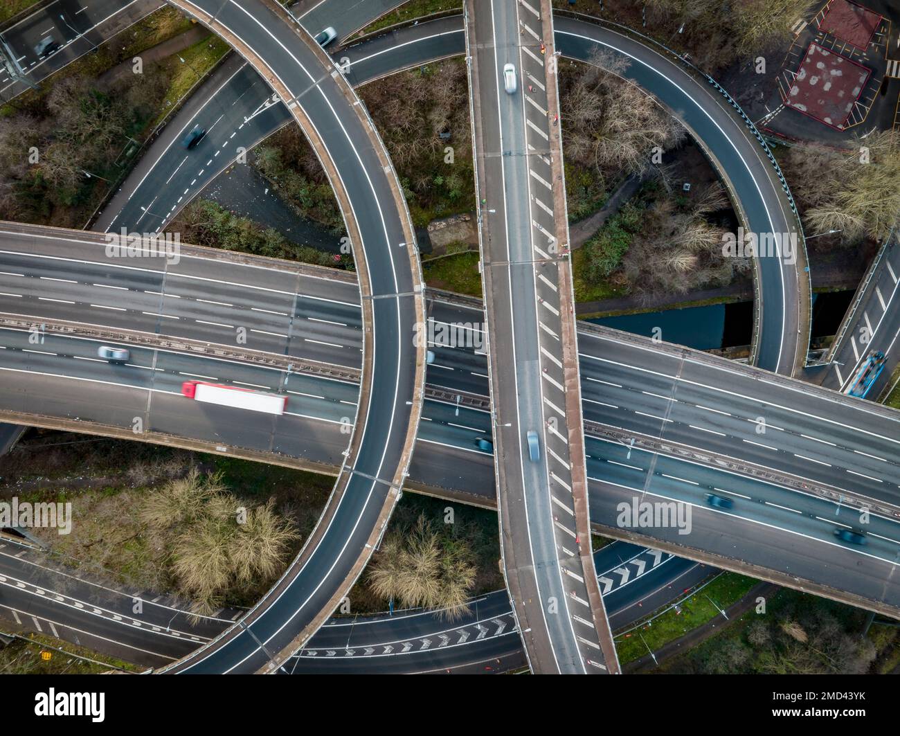 Spaghetti Junction Interchange Birmingham Aerial View Stock Photo - Alamy