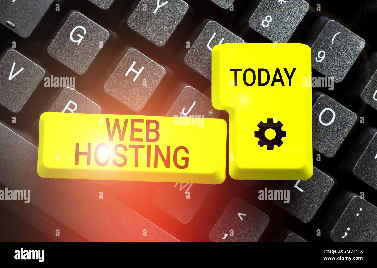 Text sign showing Web Hosting. Conceptual photo The activity of ...