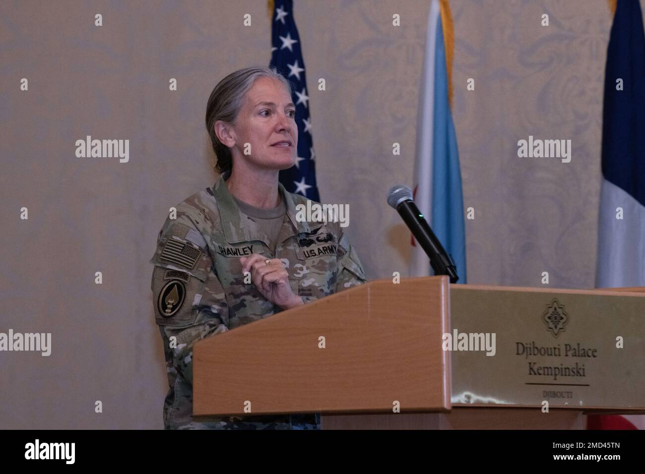 U.S. Army Maj. Gen. Jami Shawley, commanding general of the Combined ...