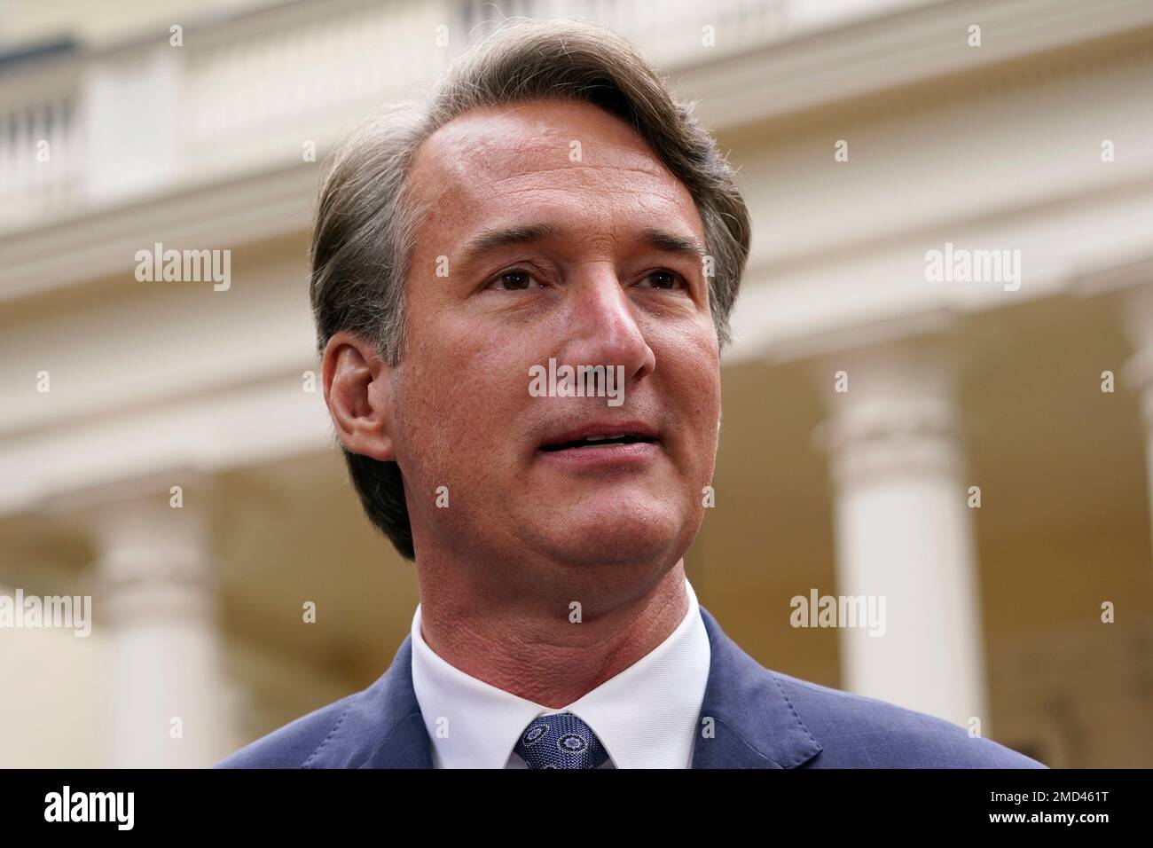 Virginia Gov.-elect Glenn Youngkin speaks to the media after a ...