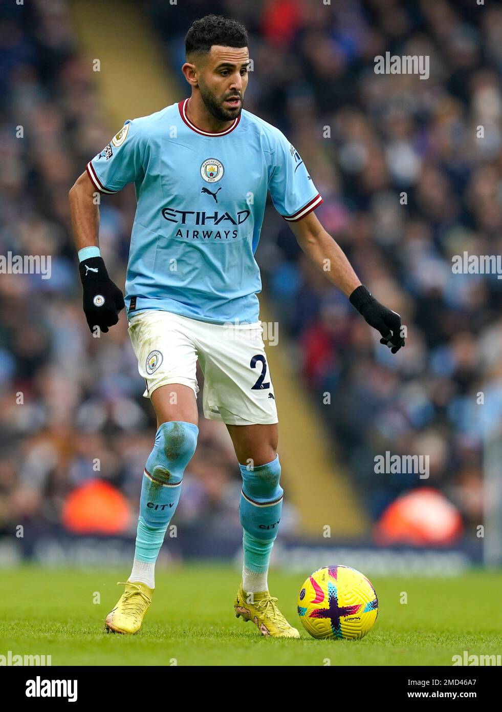Manchester, UK. 22nd Jan, 2023. Riyad Mahrez of Manchester City during ...