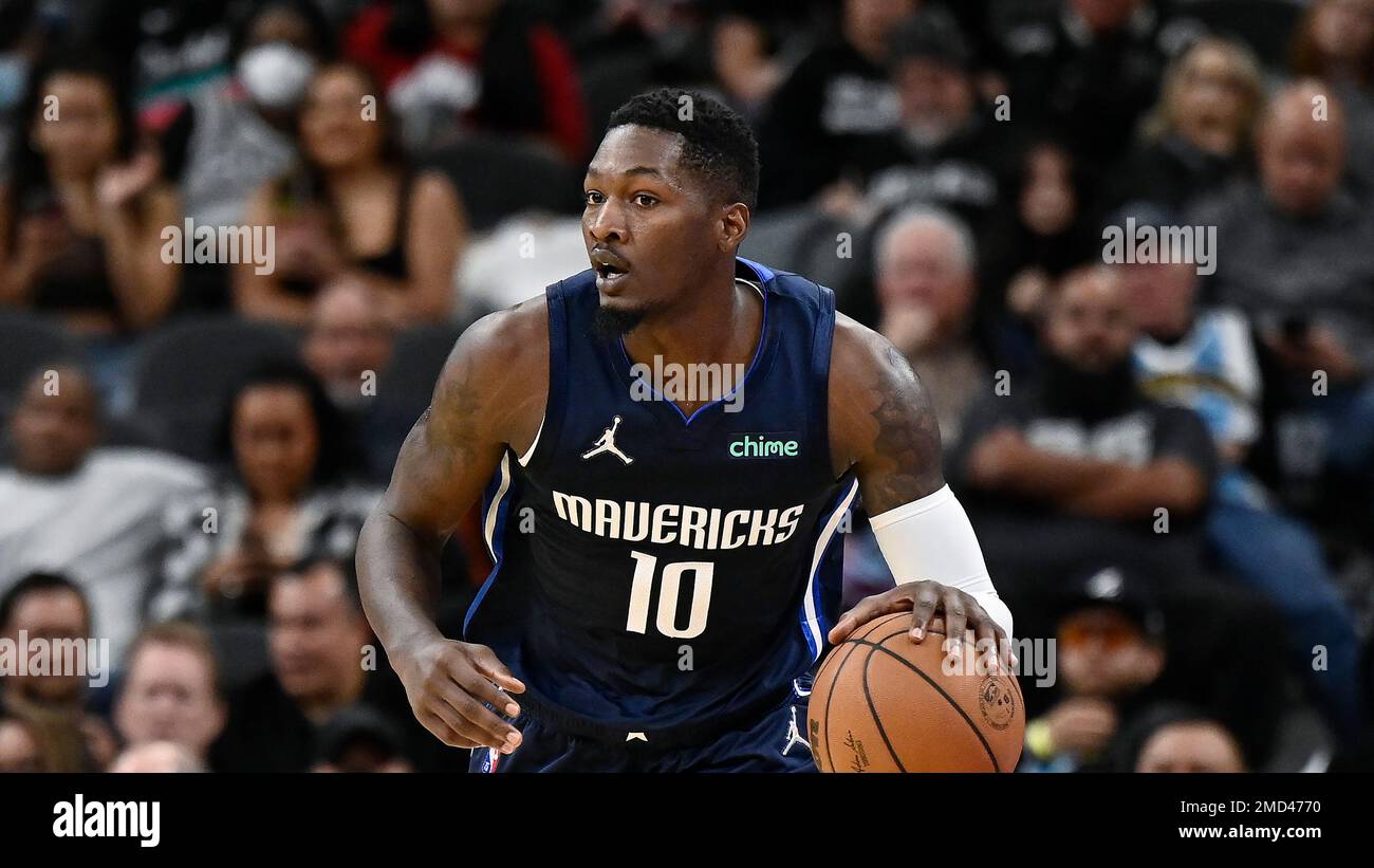 Dallas Mavericks' Dorian Finney-Smith runs up the court during the ...