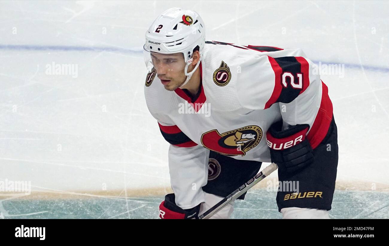 Ottawa Senators' Artem Zub (2) plays in an NHL hockey game against the ...