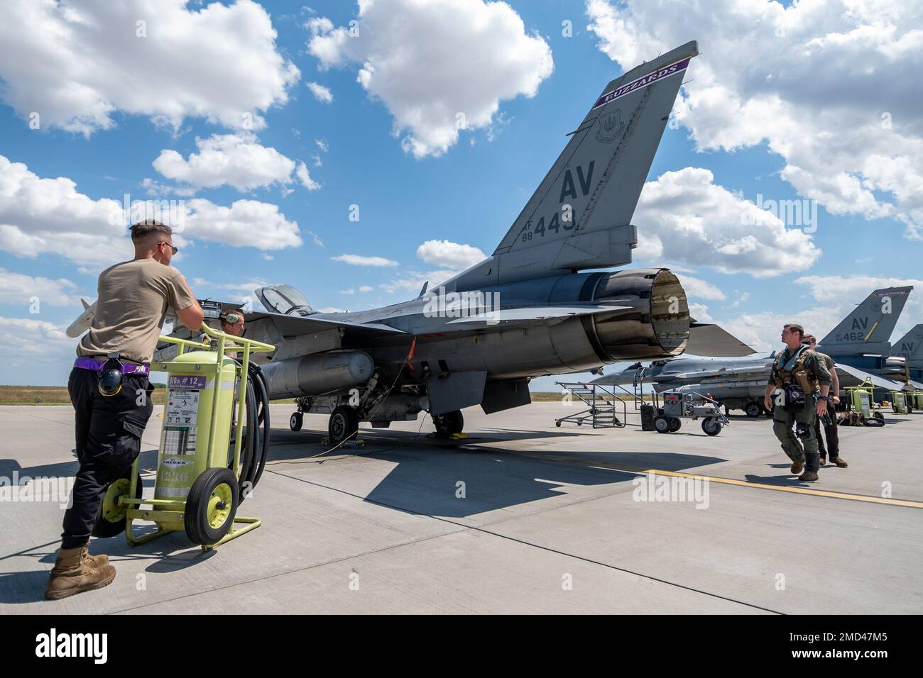 Members of the 510th Expeditionary Fighter Squadron perform preflight ...