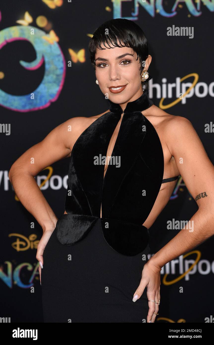 Jessica Darrow arrives at the premiere of "Encanto" on Wednesday, Nov ...