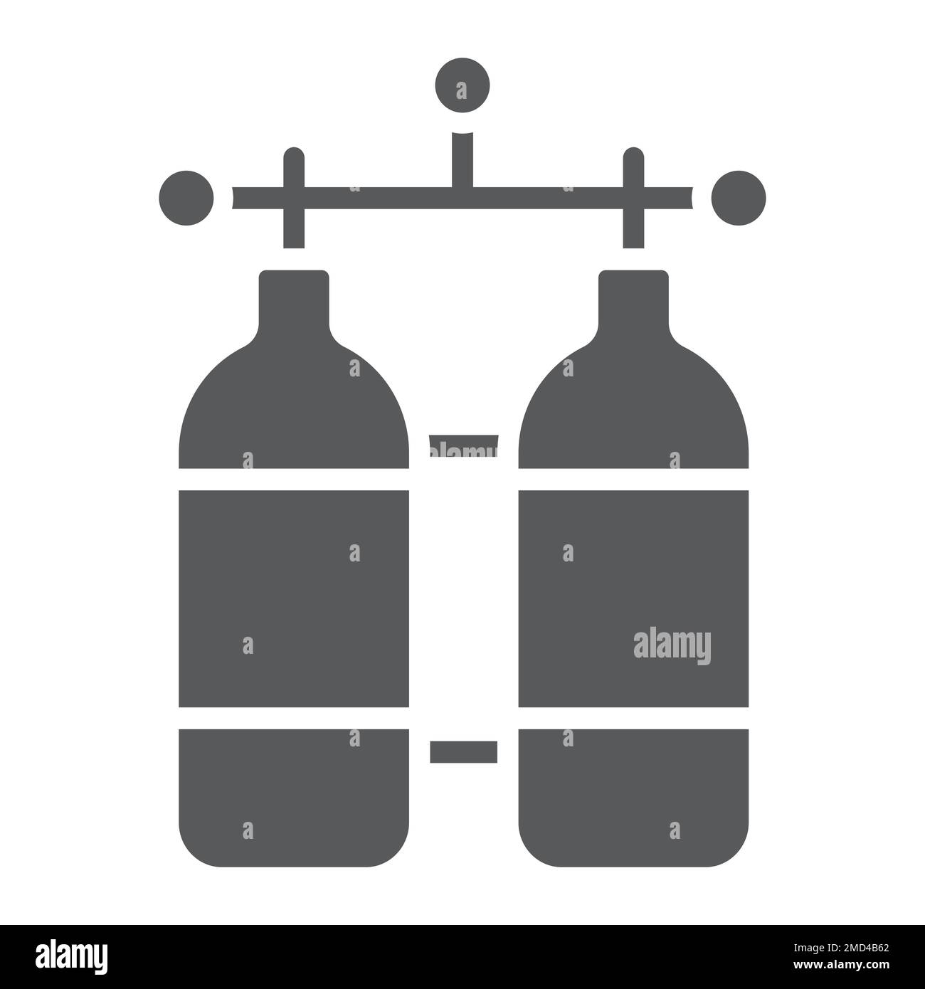 Oxygen tank glyph icon, diving and underwater, dive tank sign vector ...