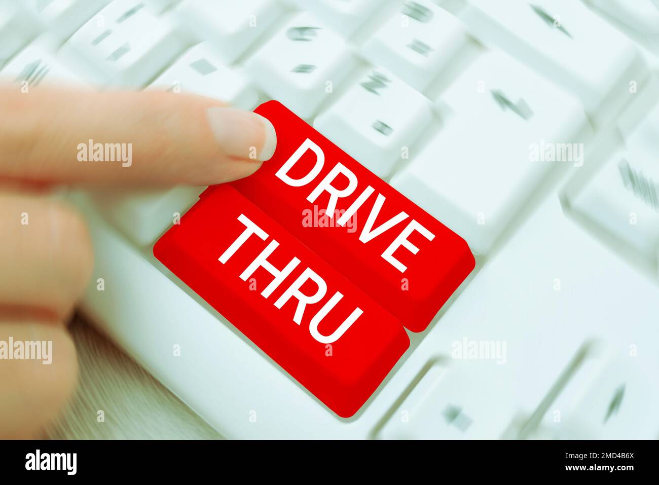 Handwriting text Drive Thru. Business showcase place where you can get ...