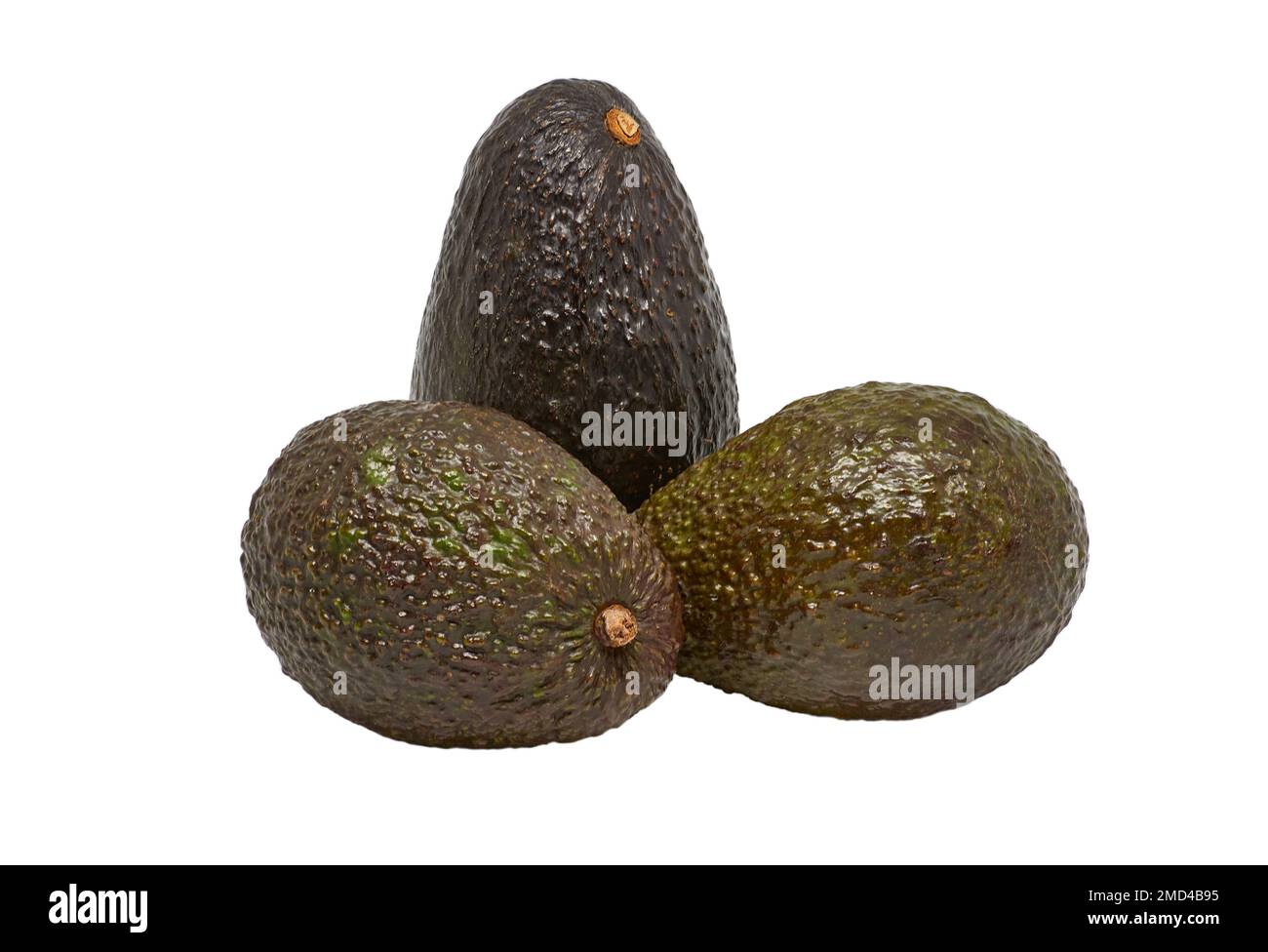 Image of three ripe avocados on white background Stock Photo - Alamy