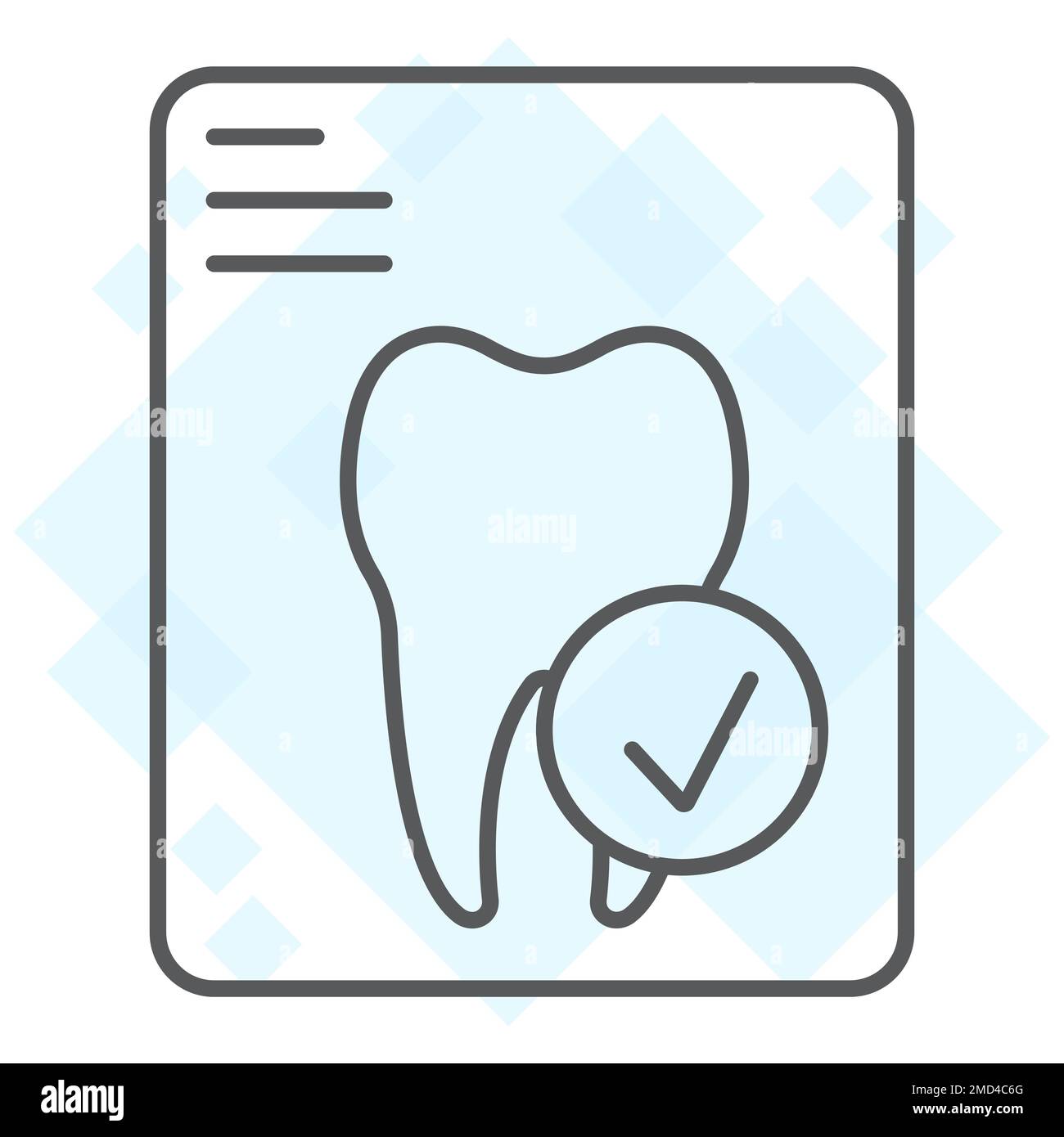 Dental tooth report thin line icon, stomatology and dental, document ...